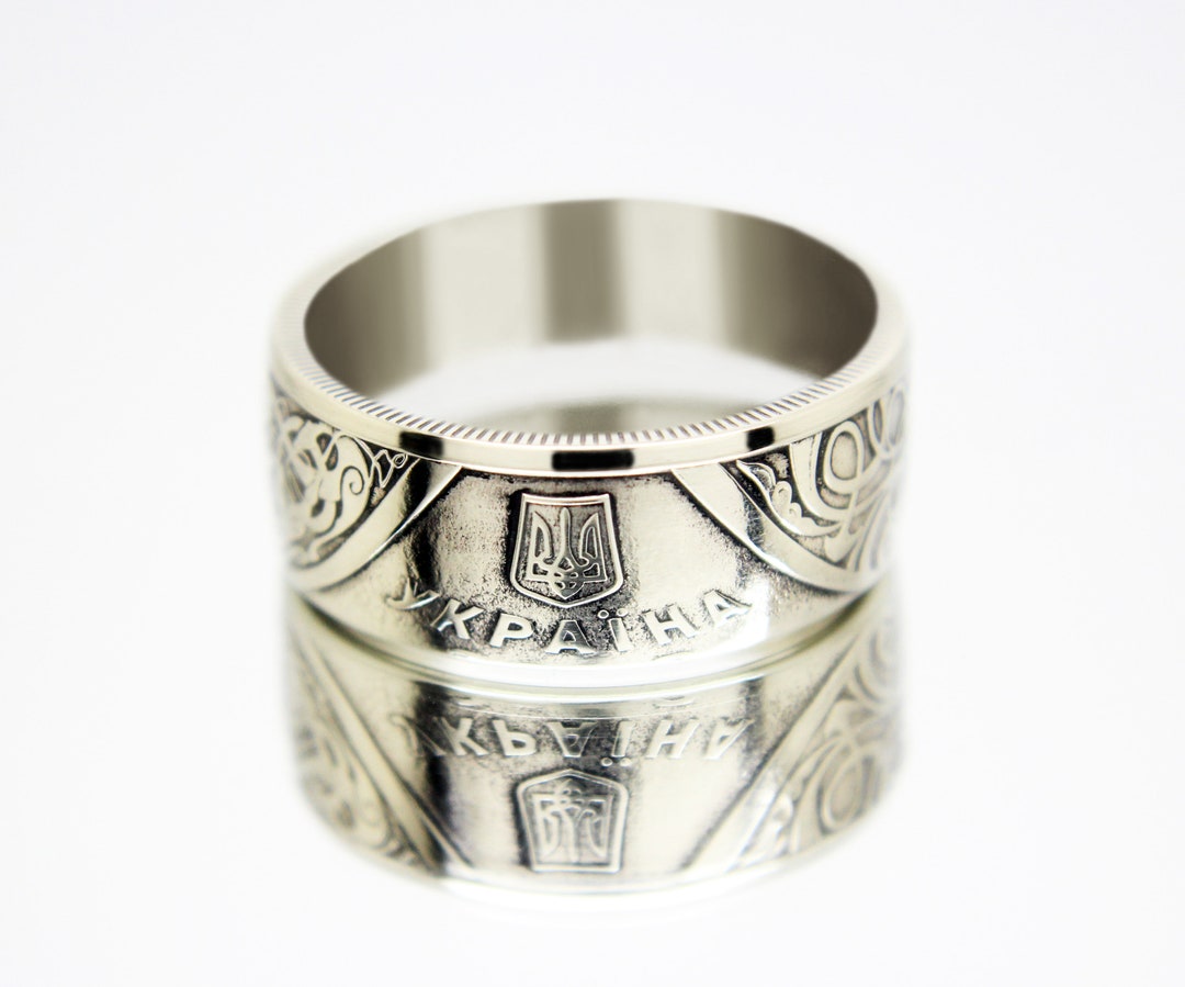 Ukraine Coin Ring 2 Hryvnia 2022 Ukraine Jewelry Ukrainian Jewelry ...