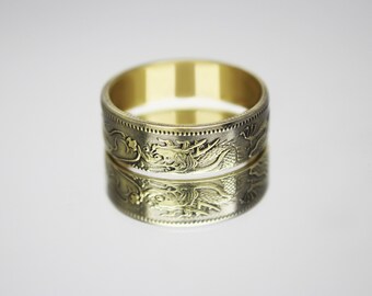 China Coin Ring, Dragon Ring, Mascot Chinese Ring, Coin Ring for Men ...