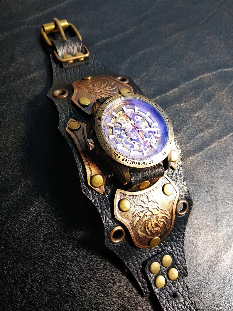 Mens Skeleton Watch Steampunk Clocks Handmade Clock Gothic - Etsy