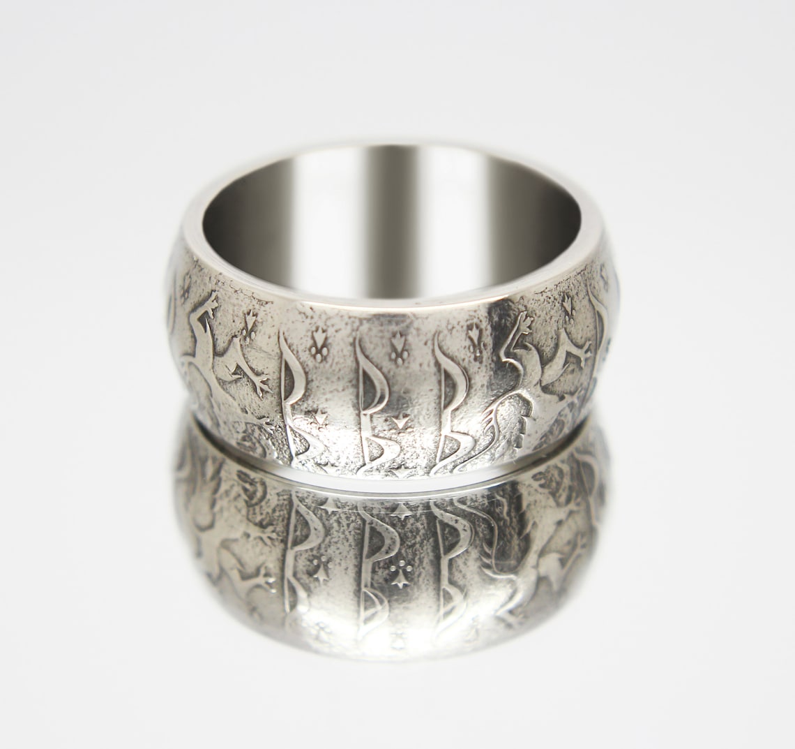 Great Britain Coin Ring 25 Pence 1977 (replica) Thistle Ring, Coin Ring ...