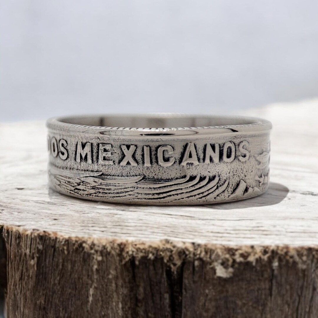 Mexican Coin Ring 50 Pesos 1985, Mexican Coin Ring, Mexicano Ring ...