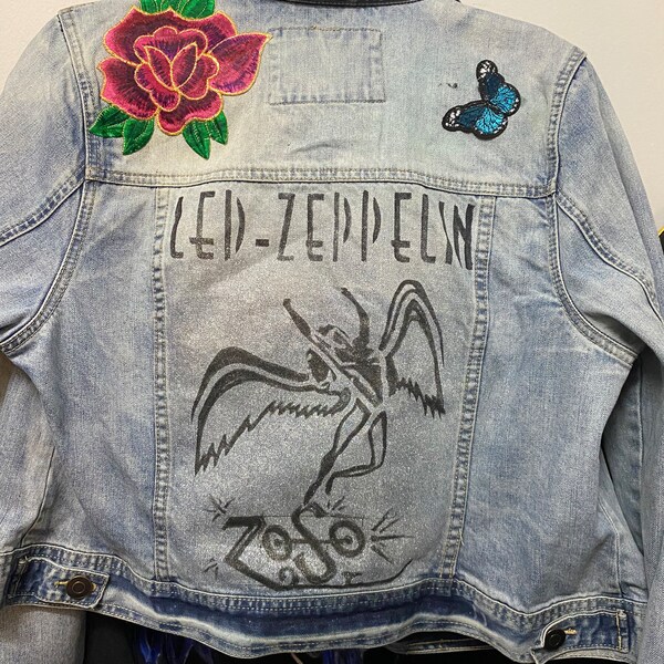 Led Zeppelin Jean Jacket - Etsy