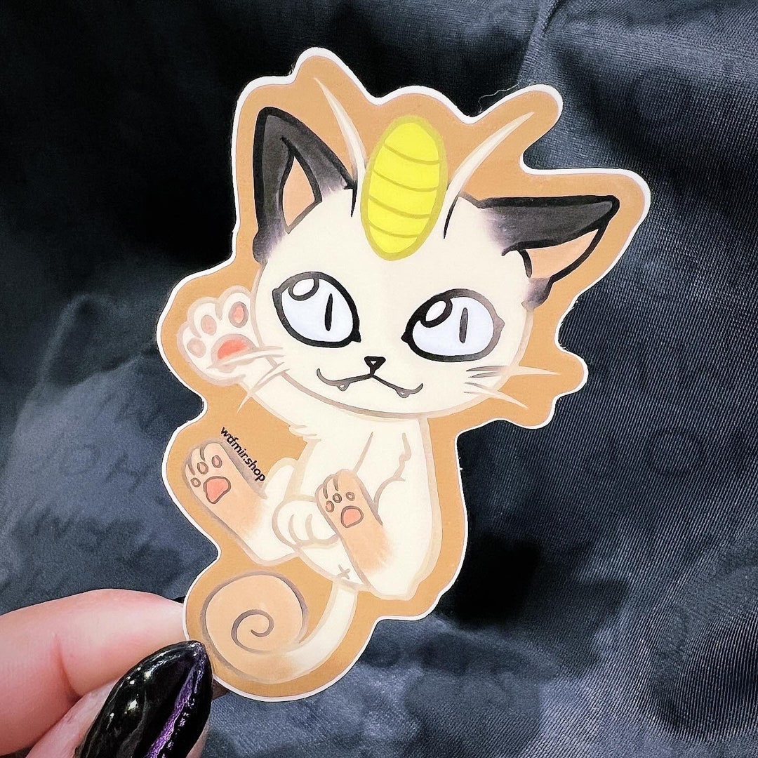 Meowth Pokemon Vinyl Sticker - Etsy