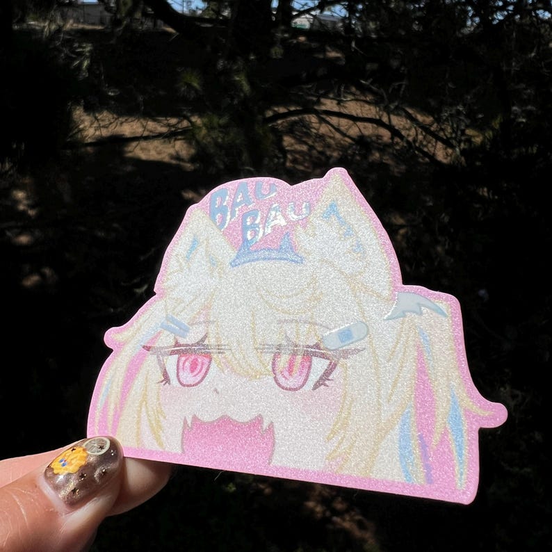 Fuwamoco Fuwawa Macoco Hololive Peeker Vinyl Stickers - Etsy