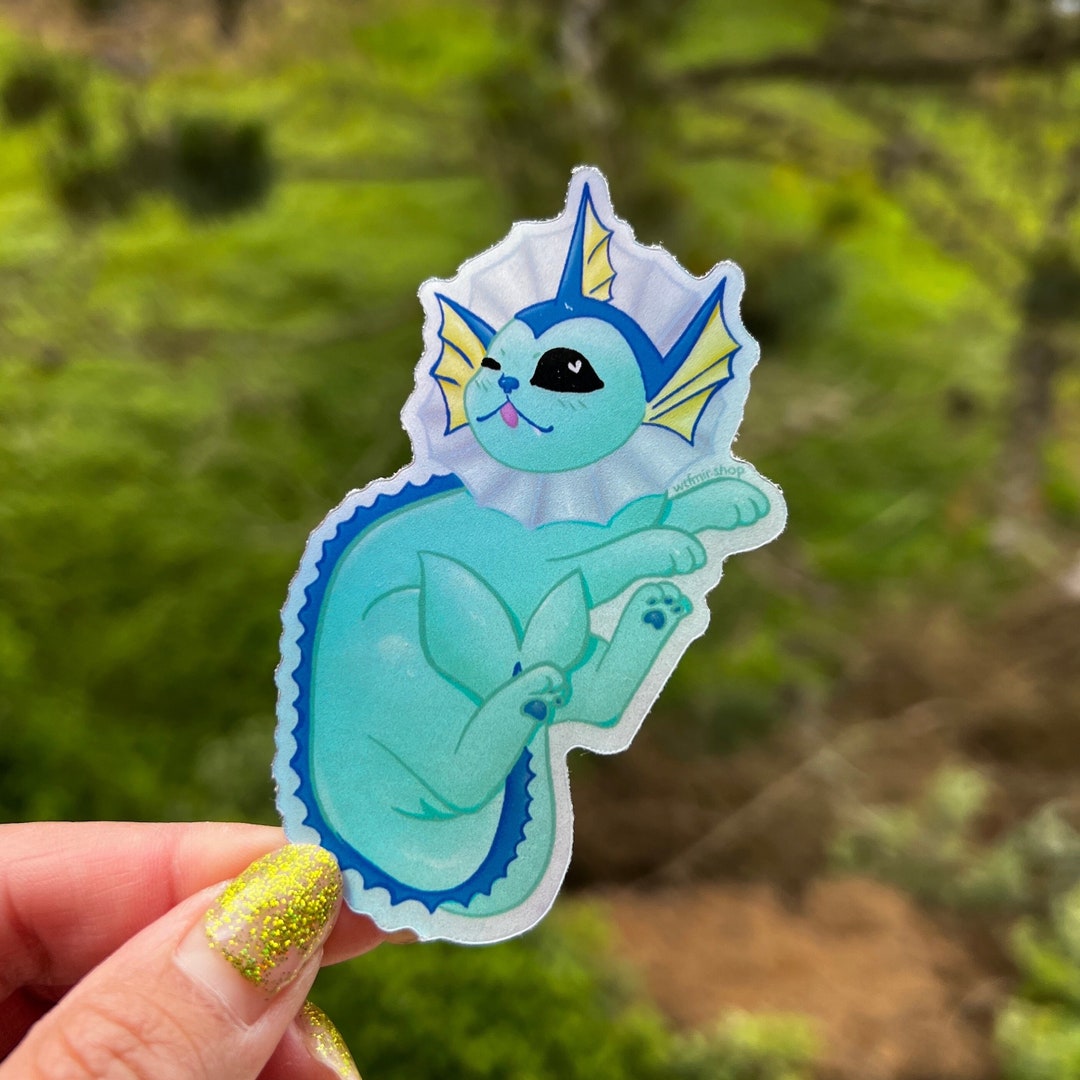 Vaporeon Pokemon Vinyl Sticker - Etsy
