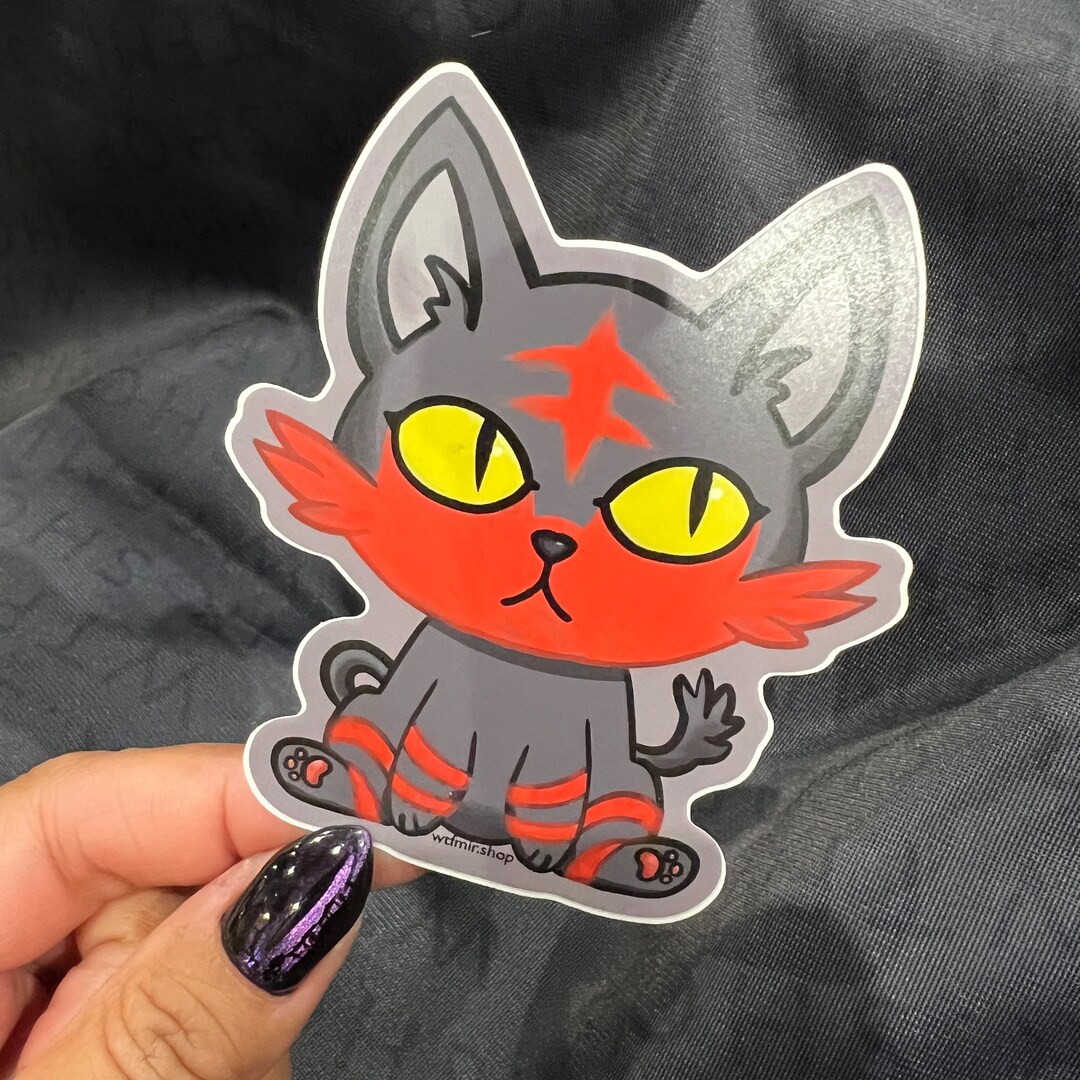 Litten Pokemon Vinyl Sticker - Etsy