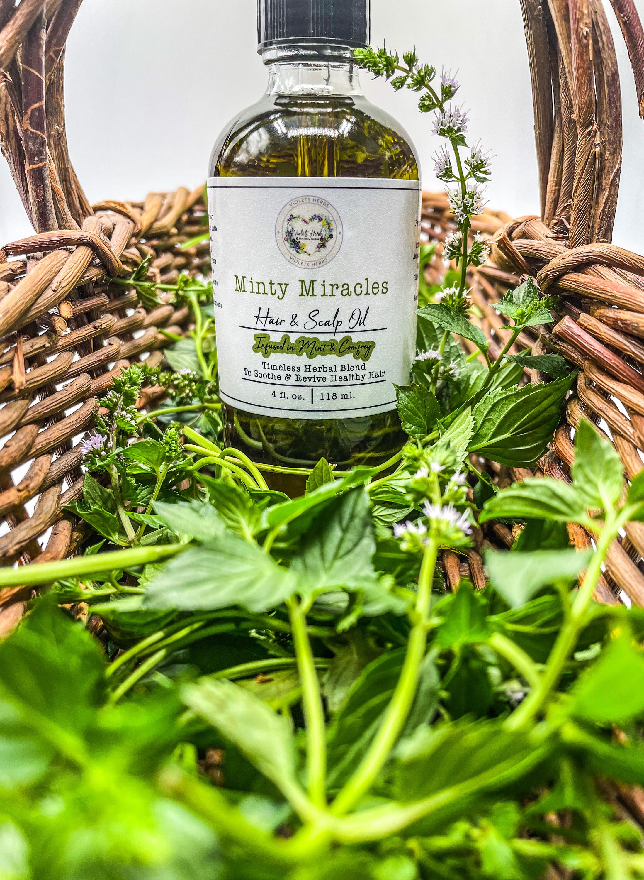 Pure Natural Hair and Scalp Oil Treatment Infused in Mint Comfrey ...