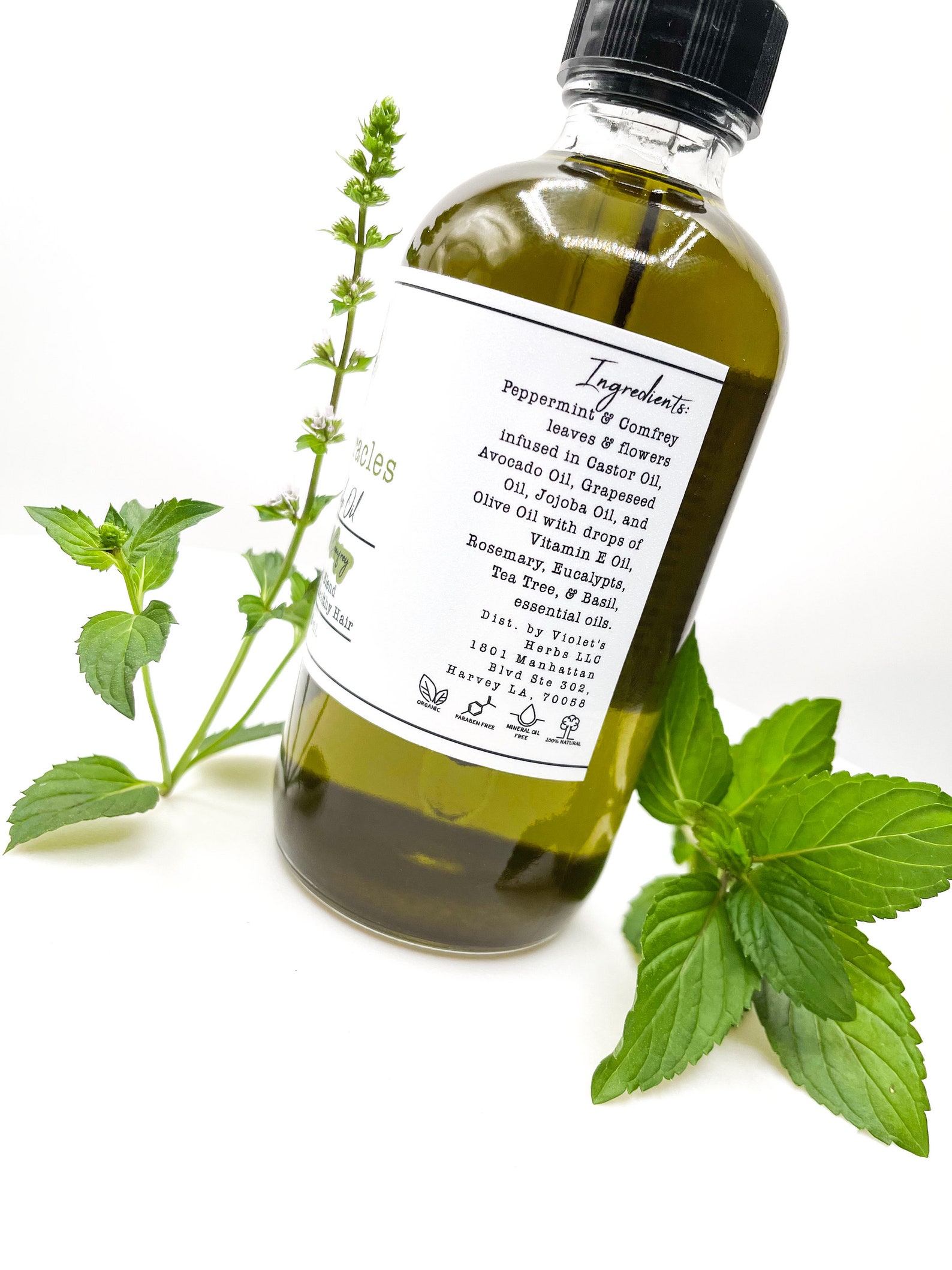 Pure Natural Hair and Scalp Oil Treatment Infused in Mint Comfrey ...