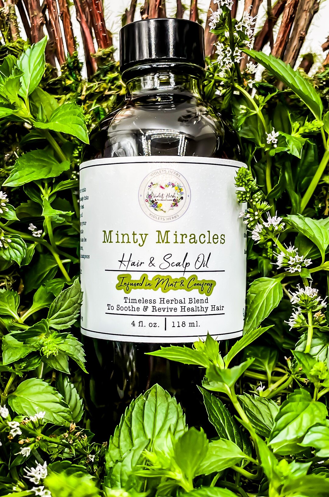 Pure Natural Hair and Scalp Oil Treatment Infused in Mint Comfrey ...