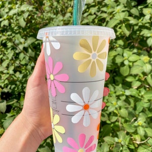 Flower Power Starbucks Venti Reusable Cold Cup - Etsy