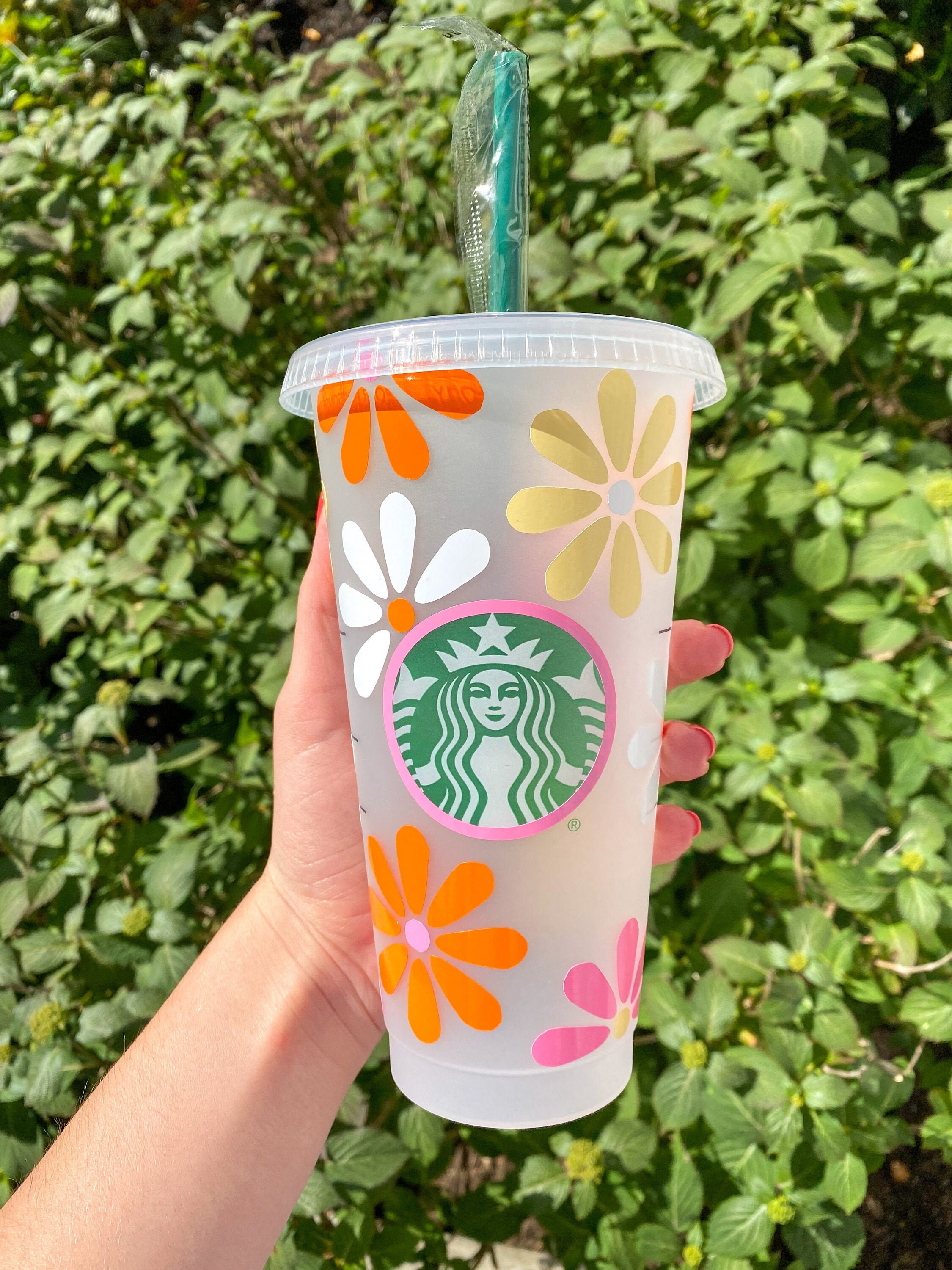 Flower Power Starbucks Venti Reusable Cold Cup | Etsy