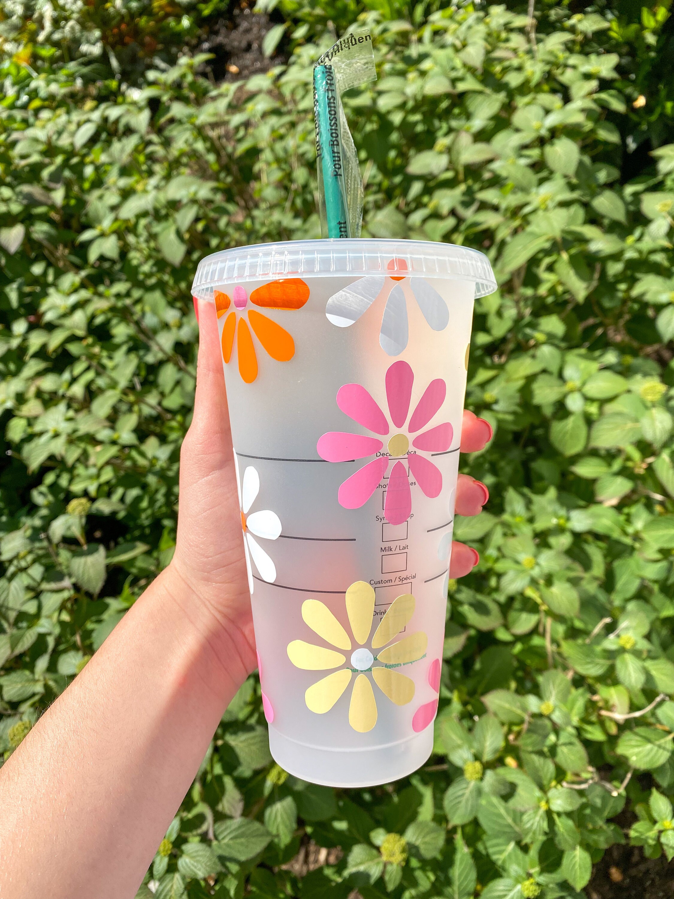 Flower Power Starbucks Venti Reusable Cold Cup | Etsy