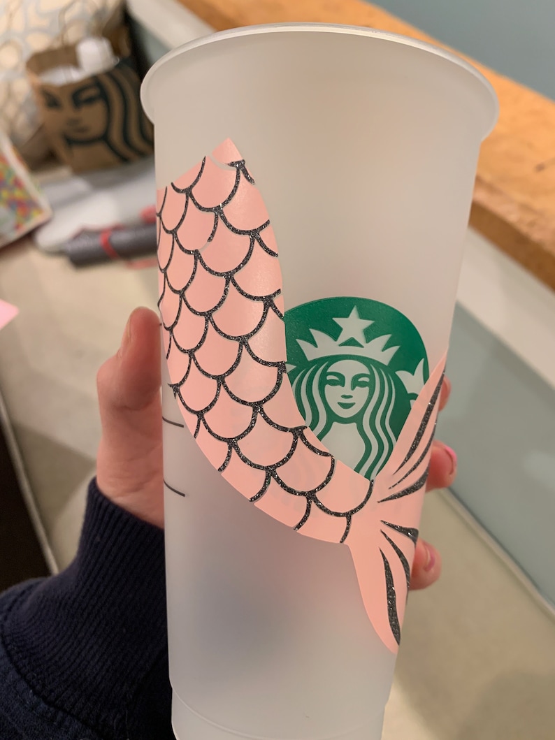 Mermaid Tail Reusable Starbucks Venti Cold Cup - Etsy