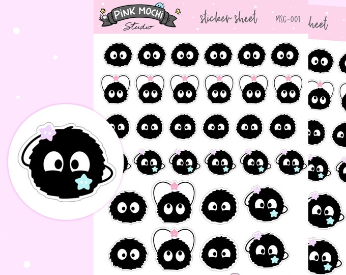Soot Sprites Planner Stickers - Anime - Kawaii Planner Stickers ...
