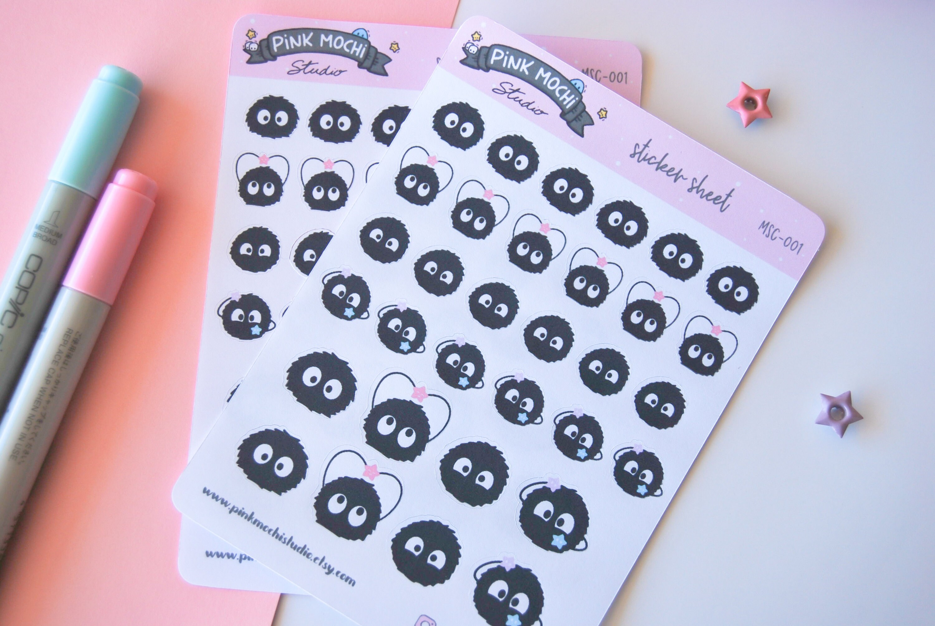 Soot Sprites Planner Stickers Anime Kawaii Planner - Etsy