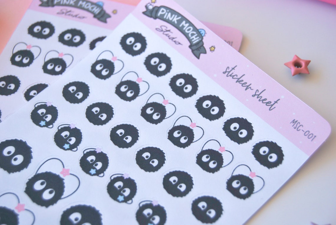 Soot Sprites Planner Stickers Anime Kawaii Planner | Etsy