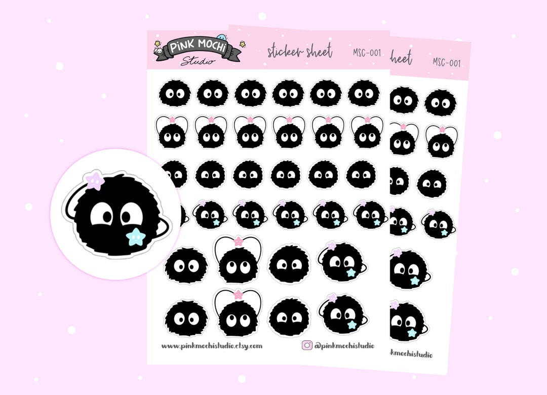 Soot Sprites Planner Stickers - Anime - Kawaii Planner Stickers ...