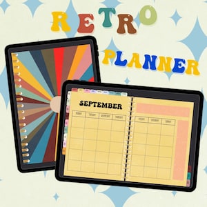 Retro Digital Planner, Goodnotes Planner, iPad Planner, Retro, Undated ...