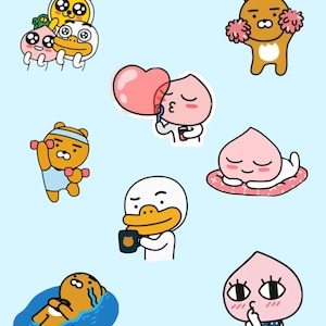 Kakao Friends Cute Digital Goodnotes Stickers | Kakao Friends Cartoon ...