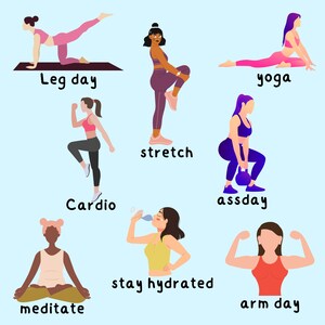 Fitness Digital Stickers, Motivational Stickers, Gym Stickers ...