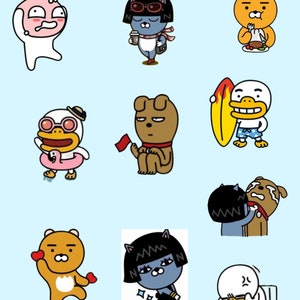 Kakao Friends Cute Digital Goodnotes Stickers | Kakao Friends Cartoon ...