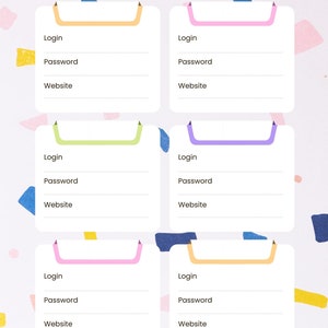 Printable Password Tracker Log Password Organizer Password List Keeper ...