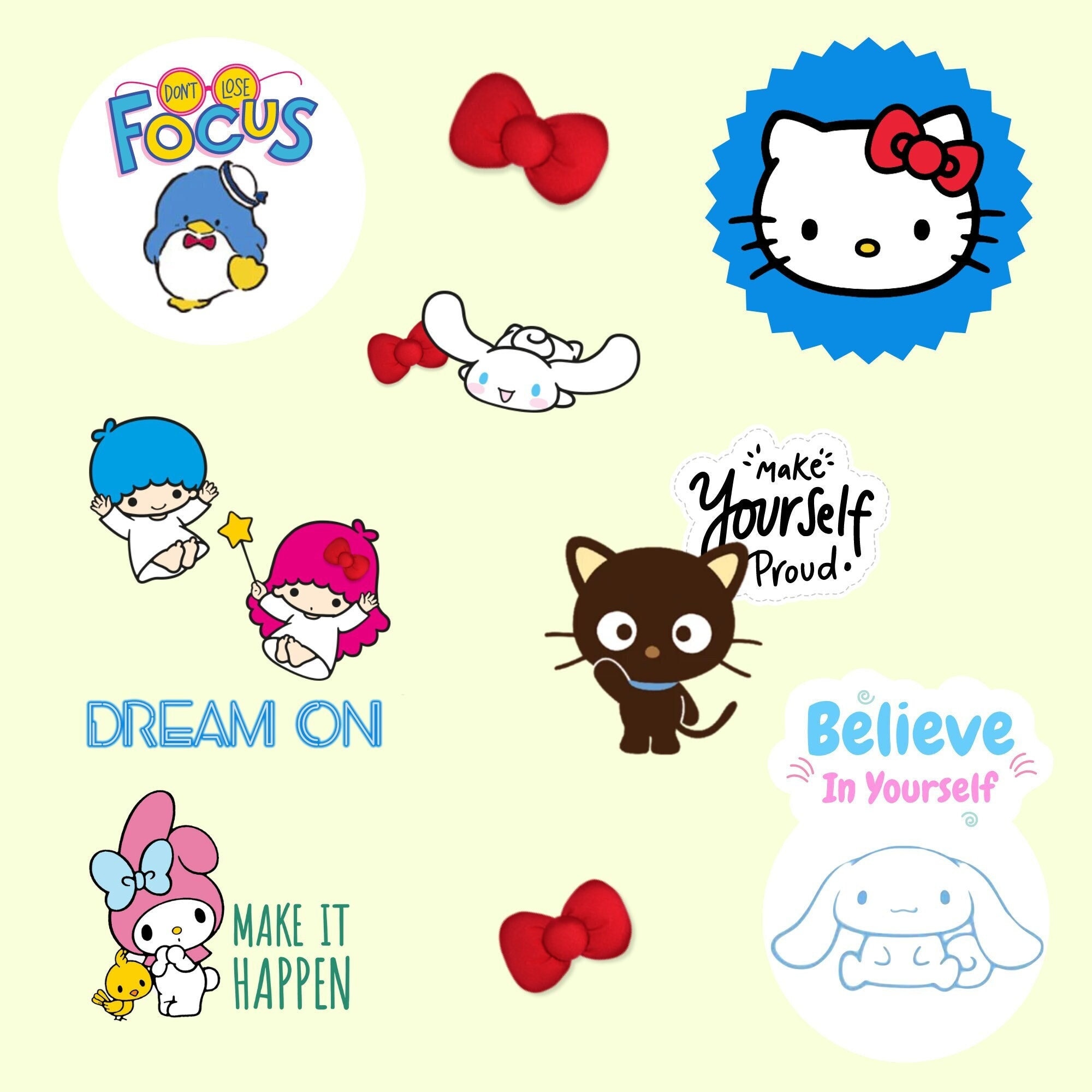 Motivational Cartoon Stickers, Everyday Life Digital Stickers, Daily ...