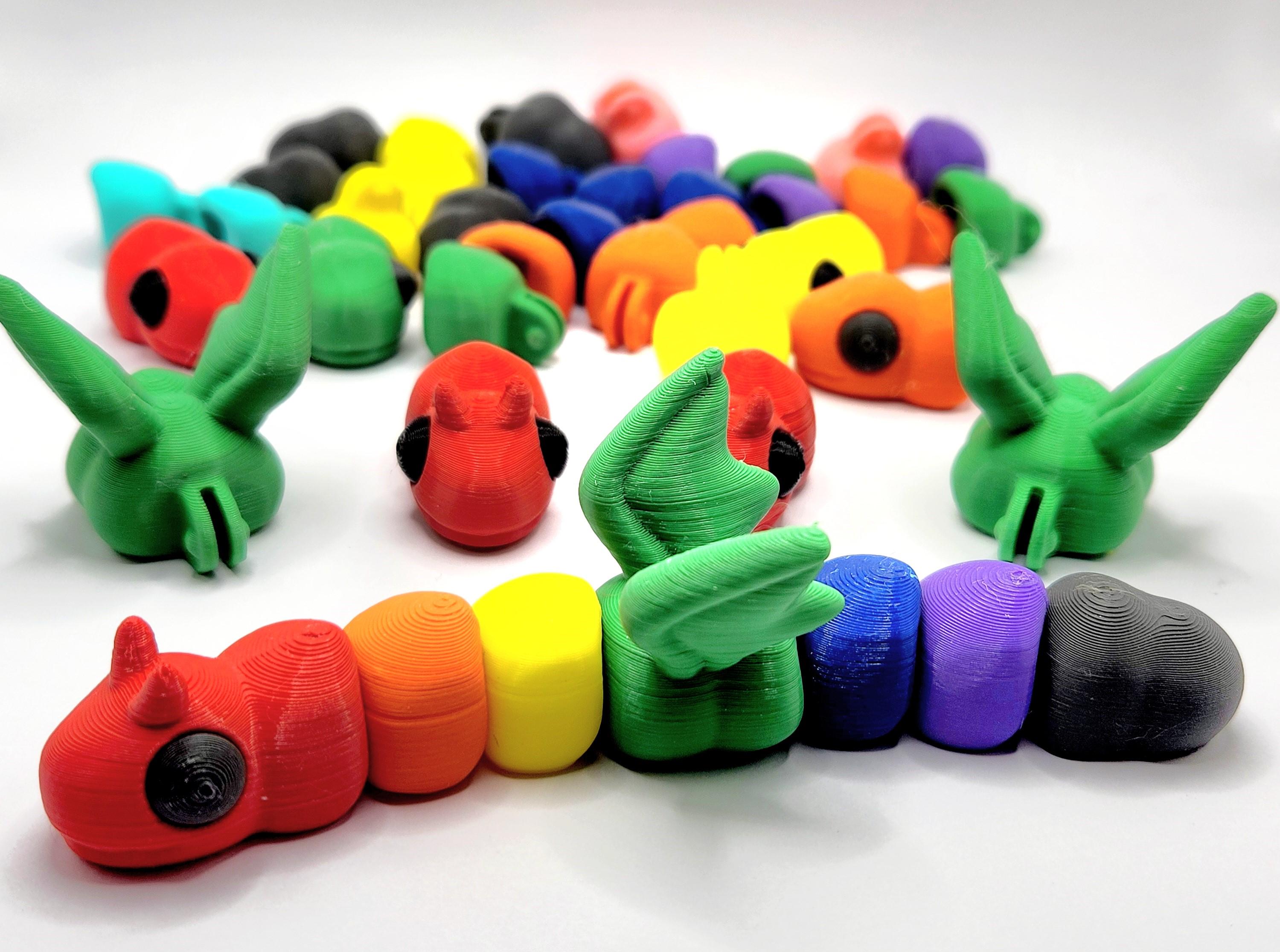 Build-a-worm Fidget Toy: Articulated Flexi Worm Craft - Etsy