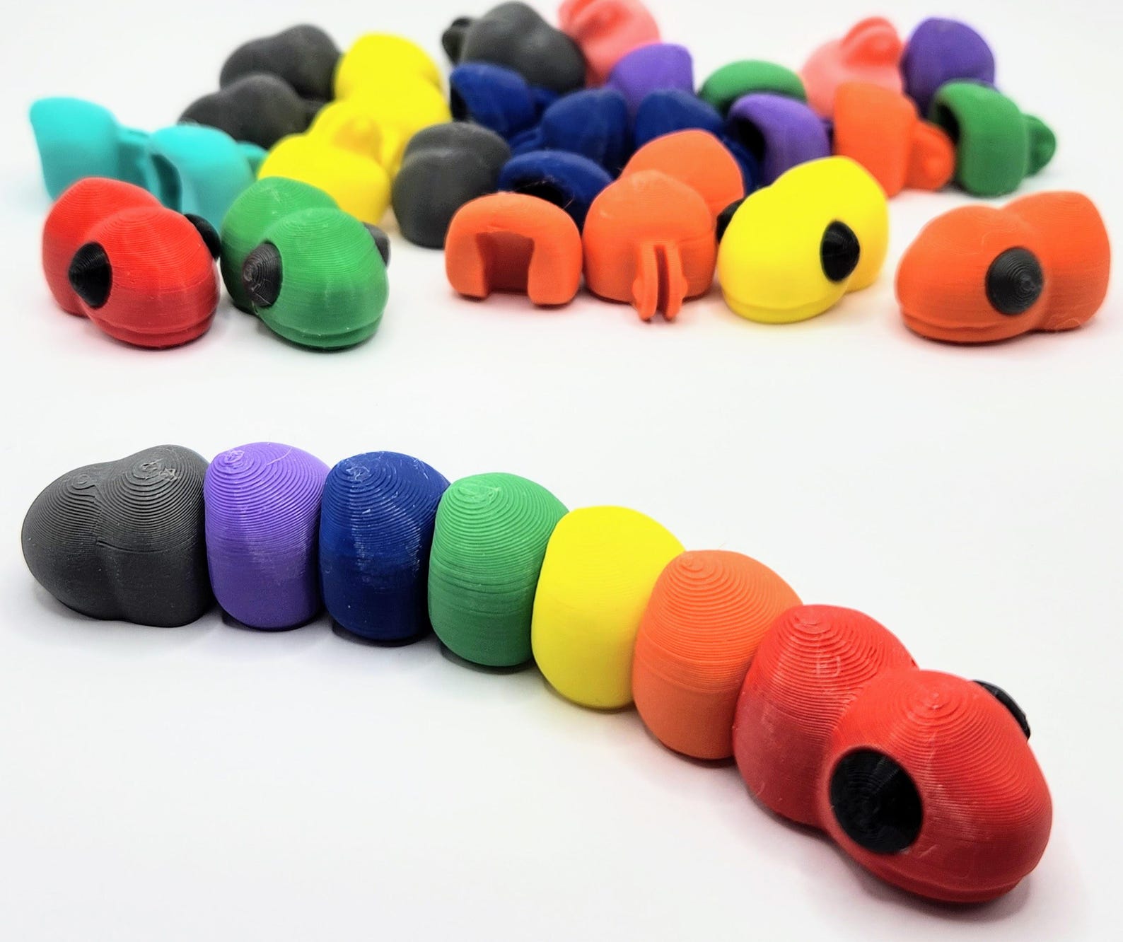 Build-a-worm Fidget Toy: Articulated Flexi Worm Craft - Etsy