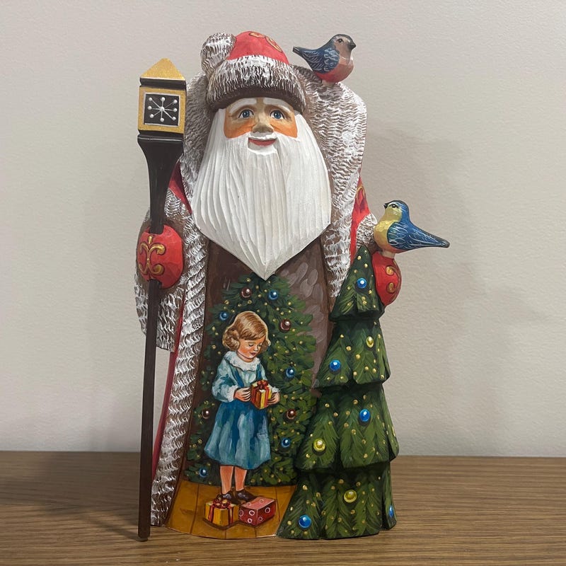 Carved Santa - Etsy