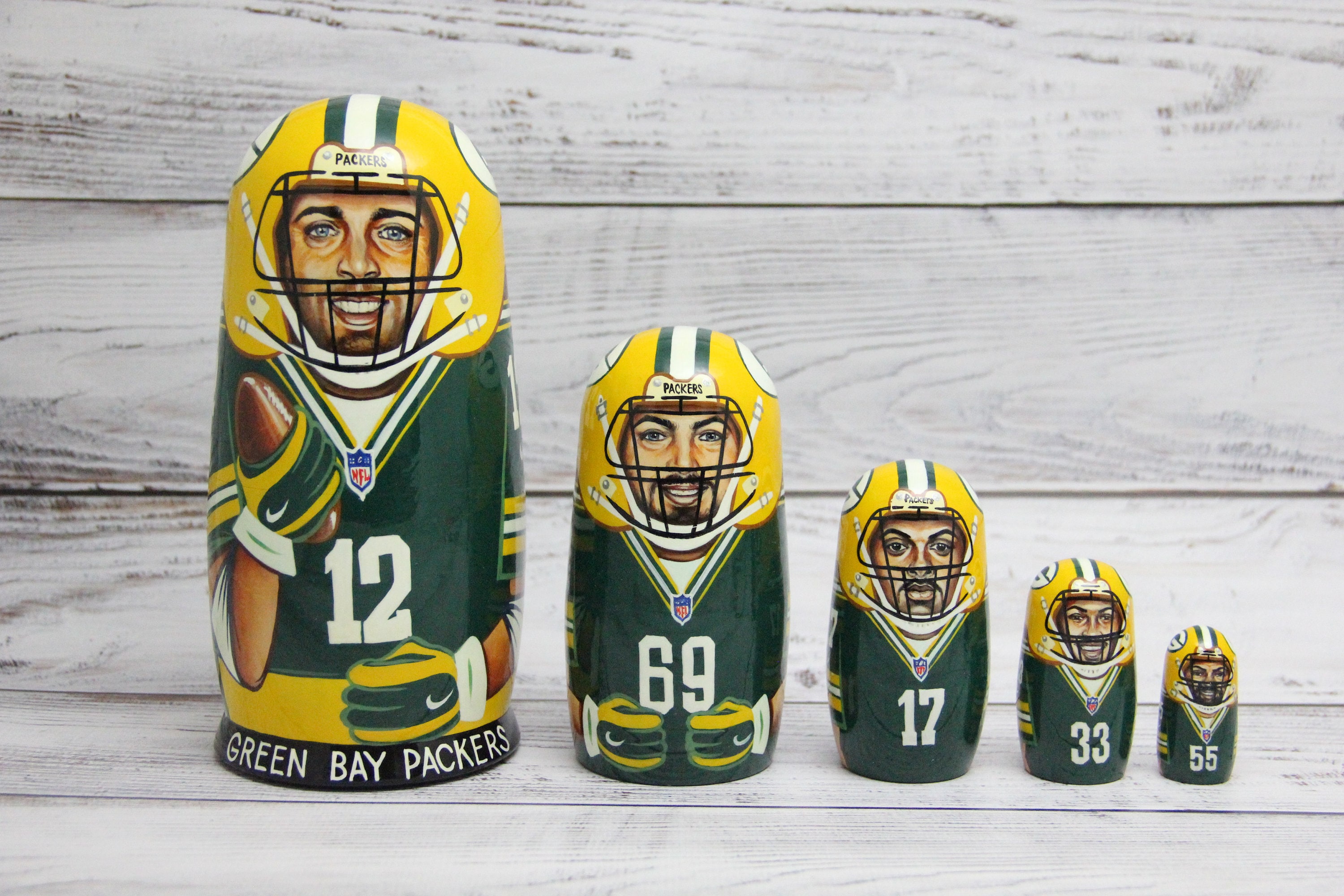 Green Bay Packers Football NFL Sport Doll 7.08 or 18cm - Etsy