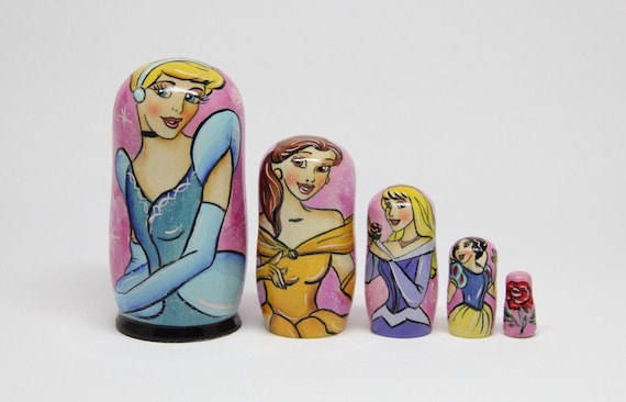 Cartoon Characters Nesting Doll 4.33'' or 11 Cm Hand | Etsy