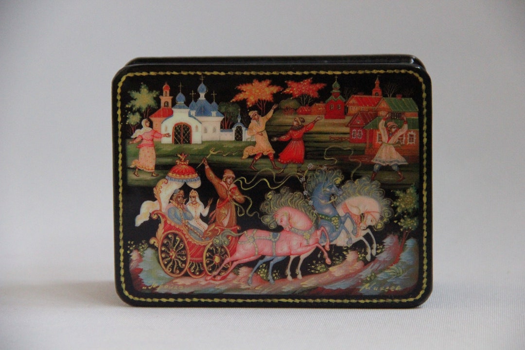 Ukrainian Lacquer Box, Palekh Art Painting School, Fairy Tale, Handmade ...