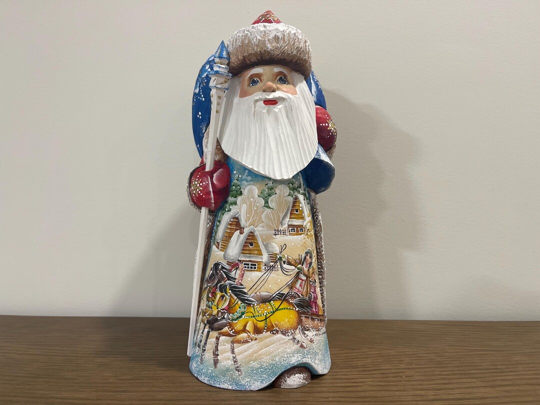 Big Size Ukrainian Carved Santa 10.24", Father Frost, Wooden Santa ...