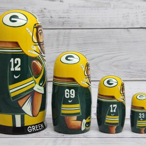 Green Bay Packers Football NFL Sport Doll 7.08 or 18cm Hand Painted ...