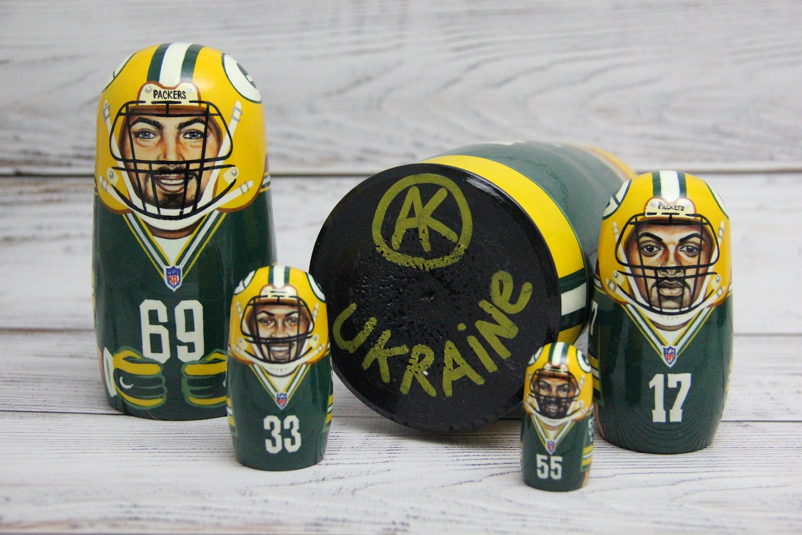 Green Bay Packers Football NFL Sport Doll 7.08 or 18cm | Etsy