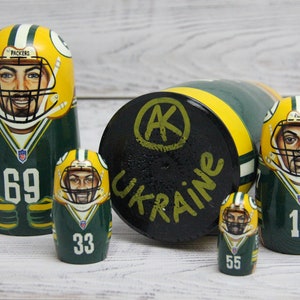 Green Bay Packers Football NFL Sport Doll 7.08 or 18cm Hand Painted ...