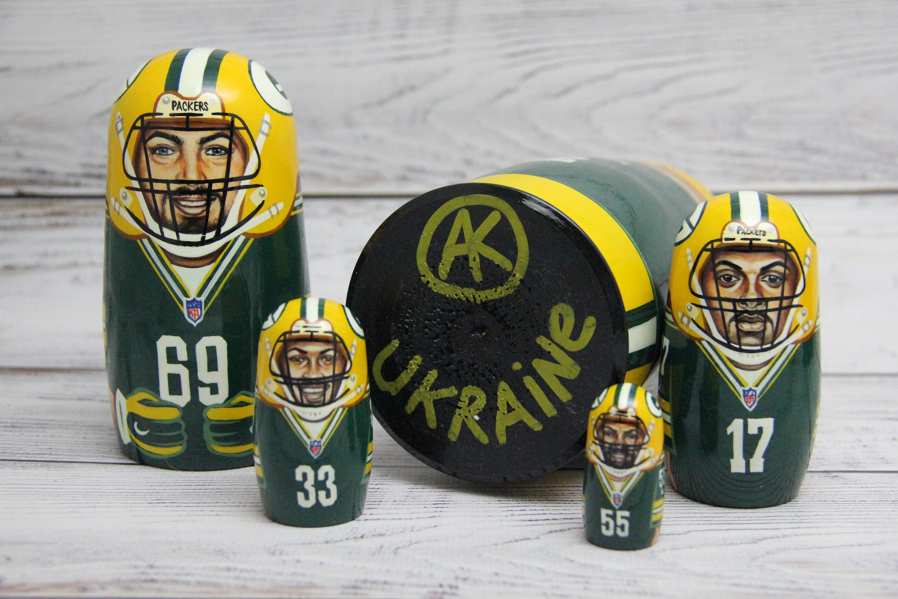 Green Bay Packers Football NFL Sport Doll 7.08 or 18cm - Etsy