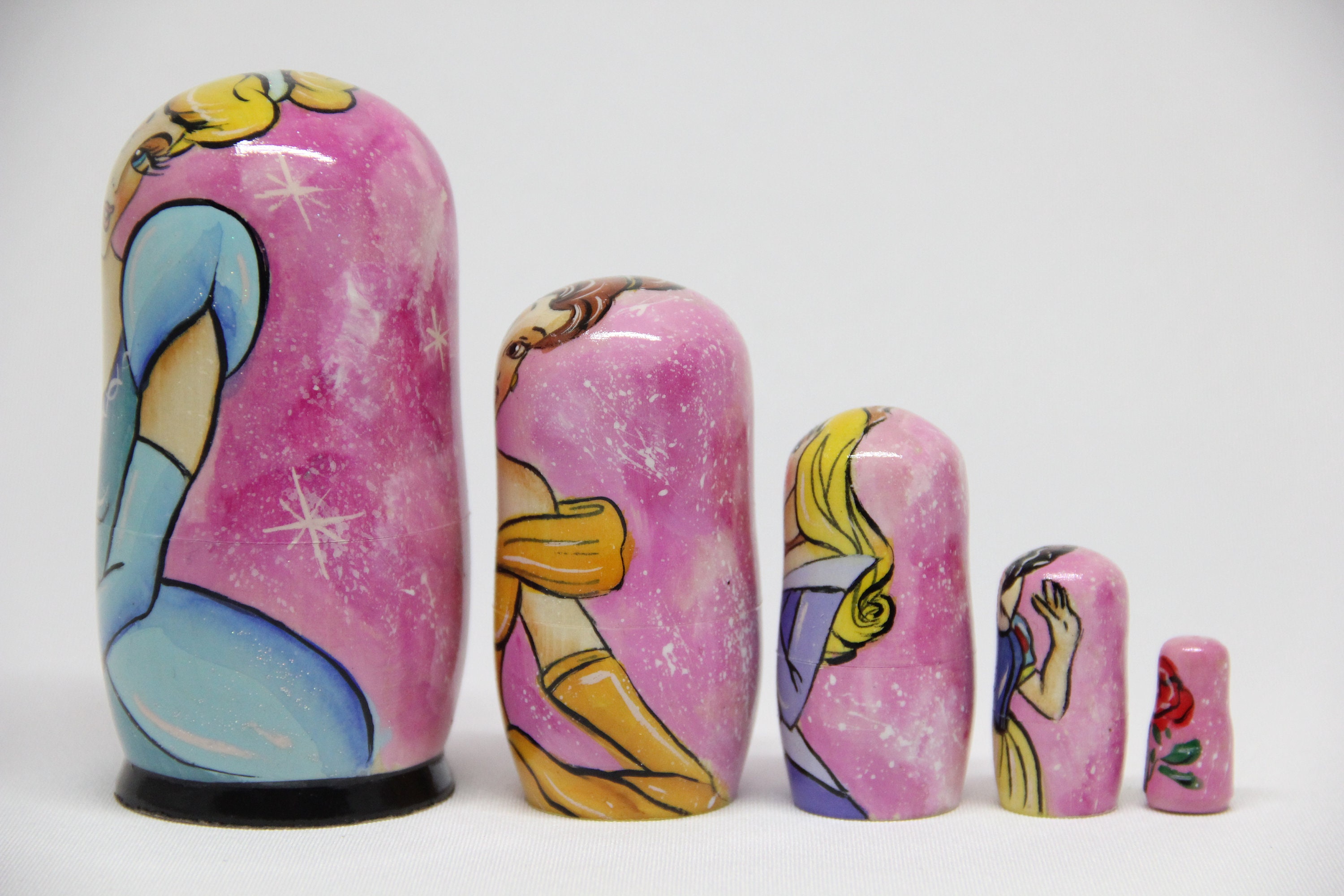 Cartoon Characters Nesting Doll 4.33'' or 11 Cm Hand | Etsy