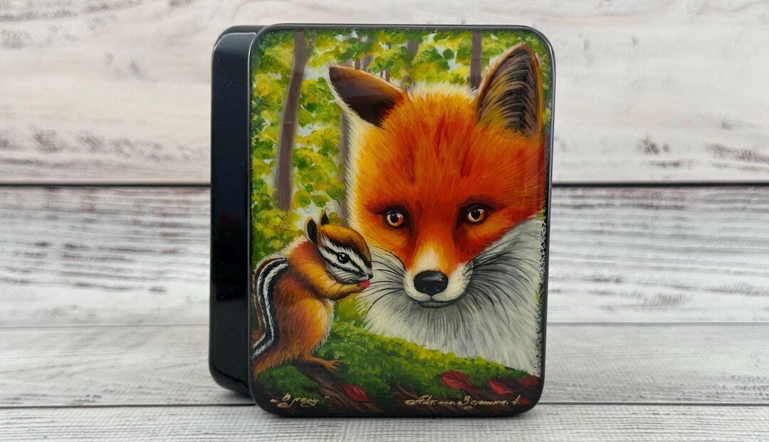 Ukrainian Lacquer Box, Ukrainian Art Painting School, Fox, Handmade ...