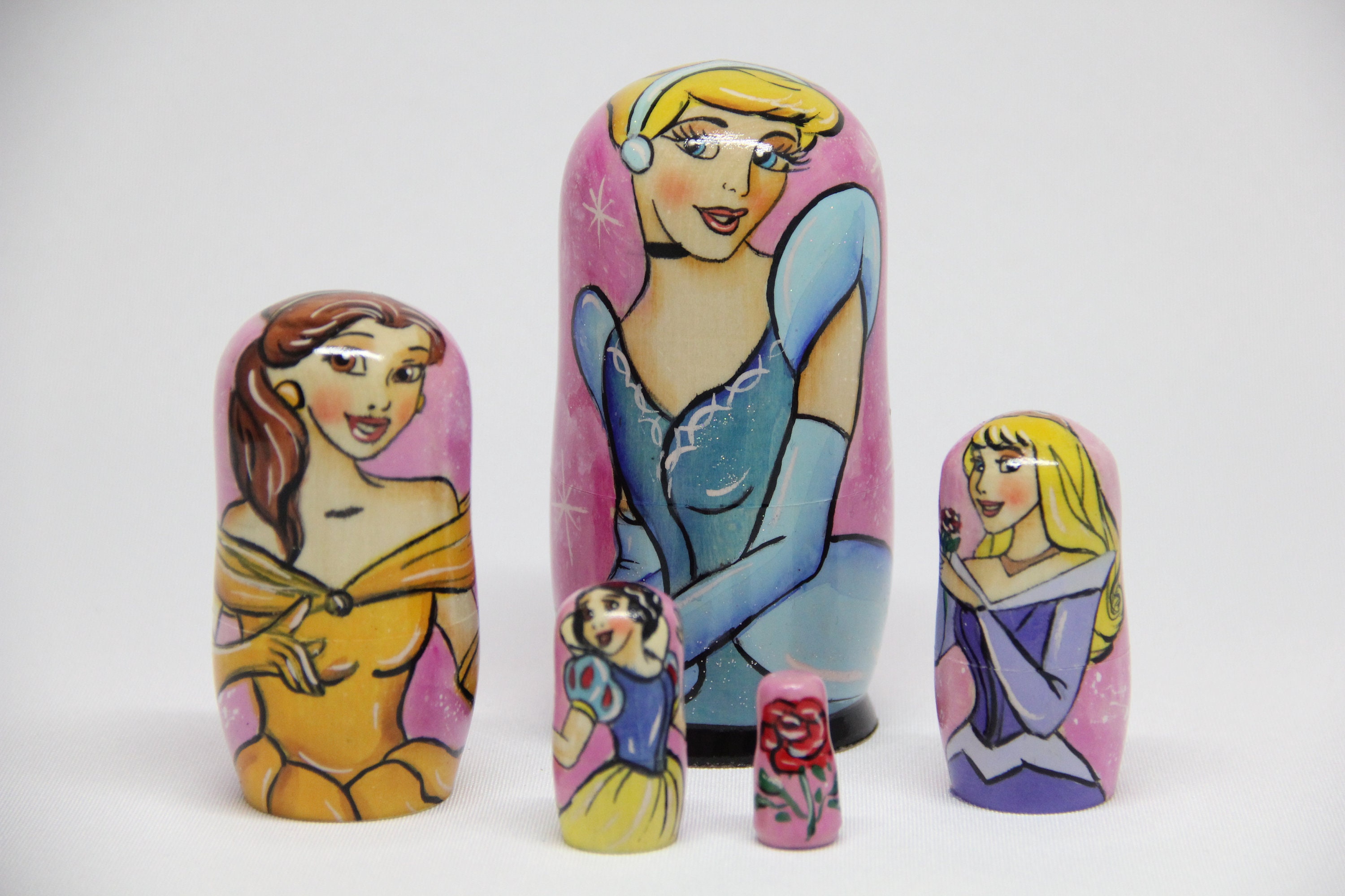 Cartoon Characters Nesting Doll 4.33'' or 11 Cm Hand | Etsy