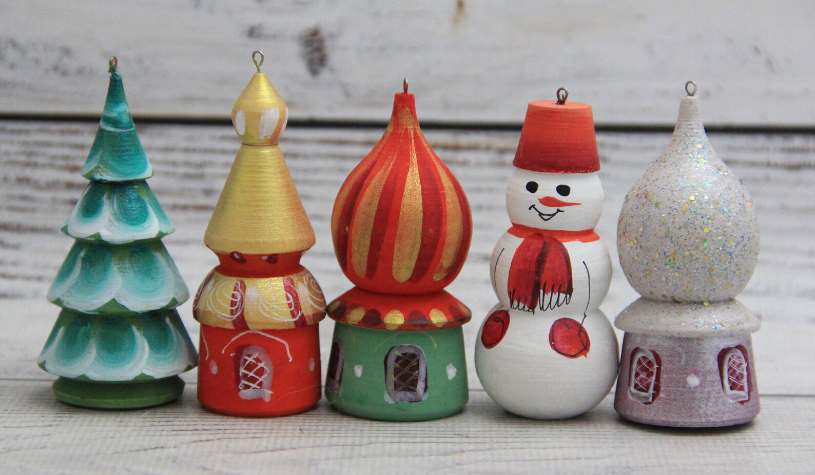 Made in Ukraine Wooden Christmas Tree Ornaments, Hand Painted, Home ...