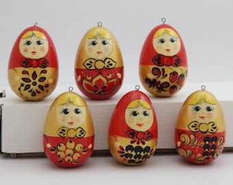Ukrainian Wooden Christmas Tree Ornaments, Hand Painted, Home Decor ...