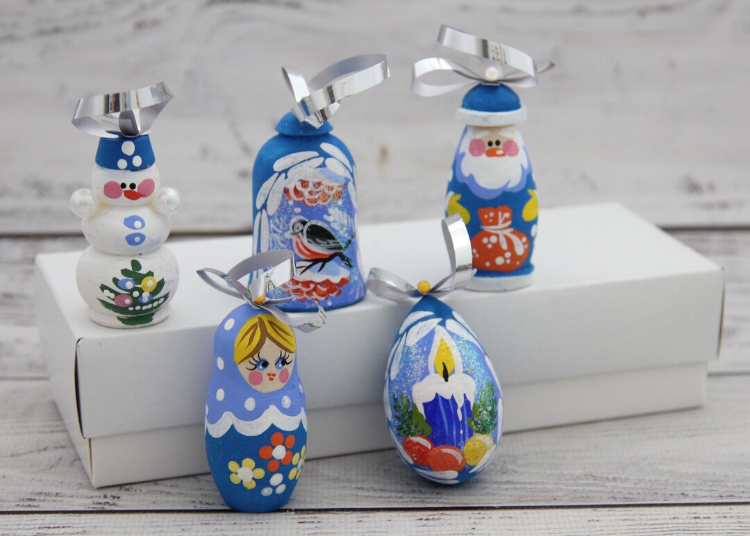 MADE in UKRAINE Wooden Christmas Tree Ornaments Hand Painted - Etsy