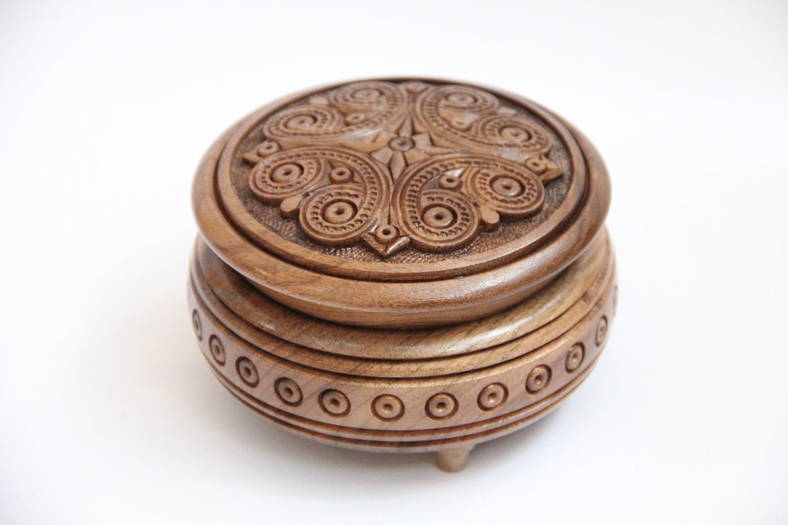 Ecological Wood Jewelry Box Wooden Jewelry Box Handmade Hand | Etsy