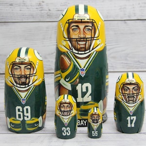Green Bay Packers Football NFL Sport Doll 7.08 or 18cm Hand Painted ...