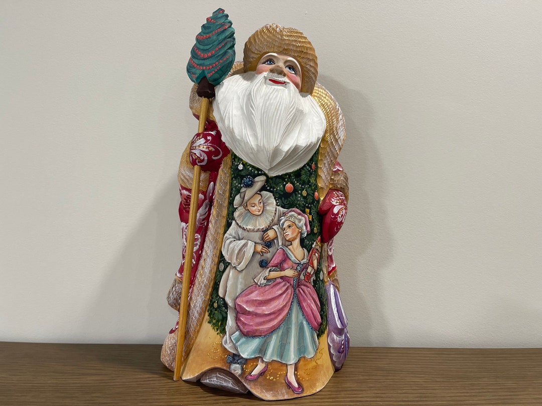 Huge Size Ukrainian Wooden Carved Santa 12.59" Father Frost Ukrainian ...