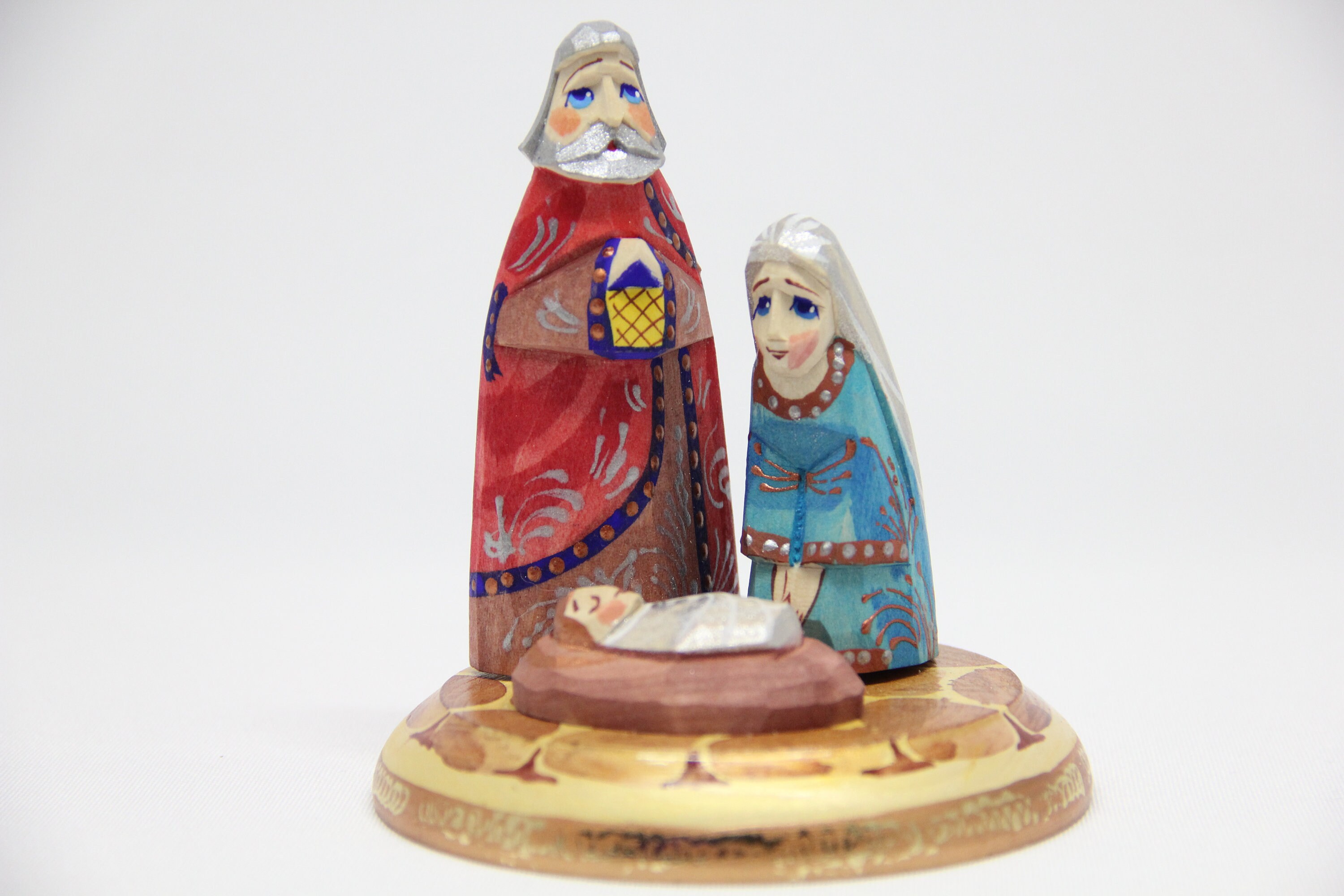 Ukrainian Wooden Carved Nativity Scene 3.93 Christmas | Etsy
