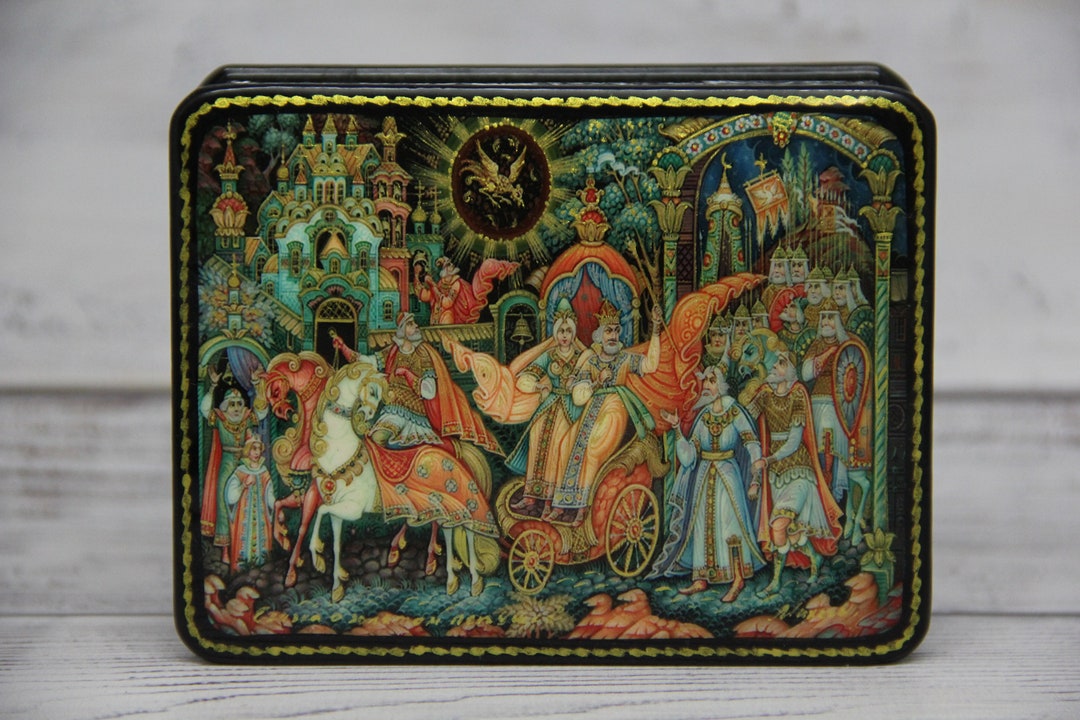 Ukrainian Lacquer Box, Palekh Art Painting School, Fairy Tale, Handmade ...
