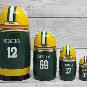 Green Bay Packers Football NFL Sport Doll 7.08 or 18cm Hand Painted ...